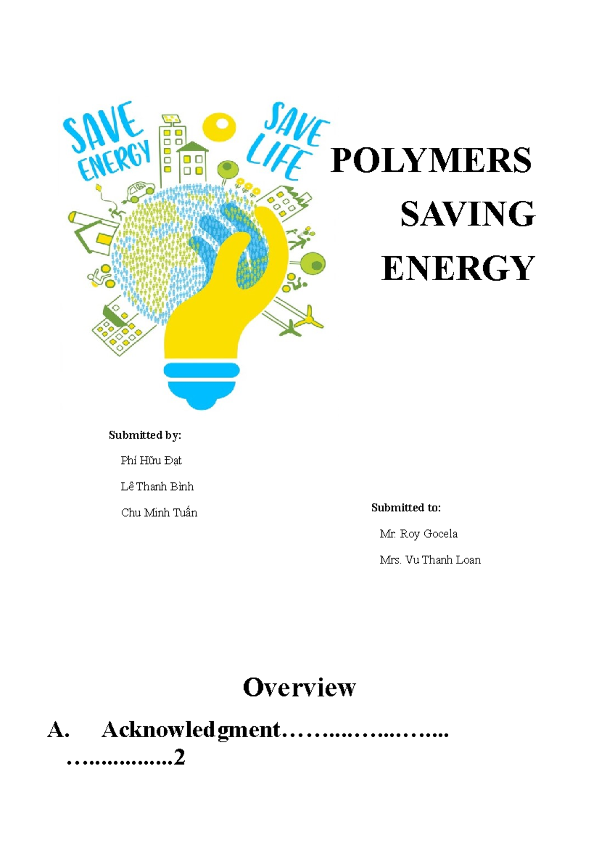 Polymers for Energy Efficiency: Overview and Implications - Studocu