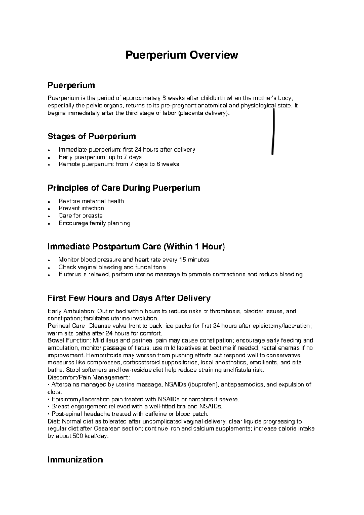 Puerperium Overview: Key Care Principles and Postpartum Management ...