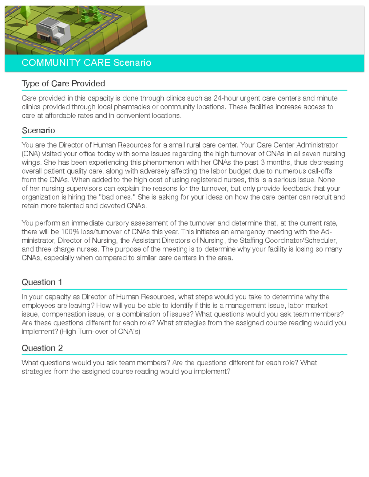 Improving CNA Recruitment and Retention Strategies in HCA 465 Community ...