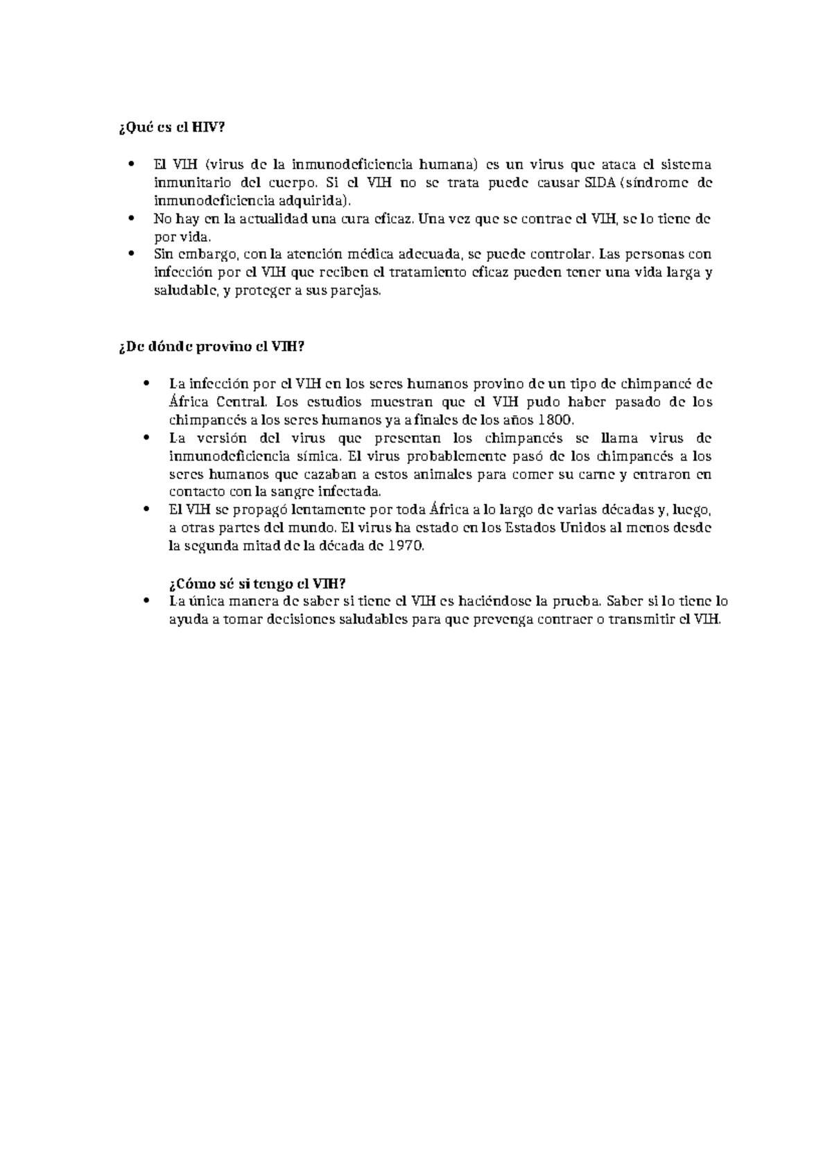 HIV - VIH - ¿Qué es el HIV? El VIH (virus de la inmunodeficiencia ...