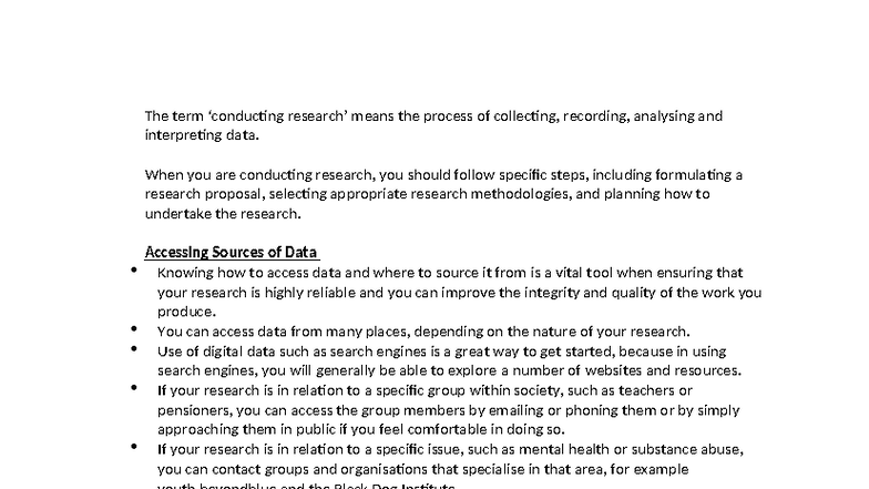 Conducting Research for IRP in CAFS: A Comprehensive Guide - Studocu