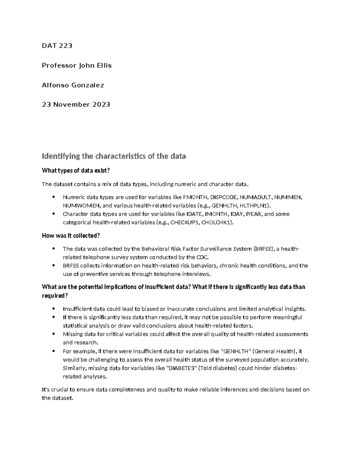 Module 5 Assignment: Data Characteristics & Provenance Analysis (DAT ...