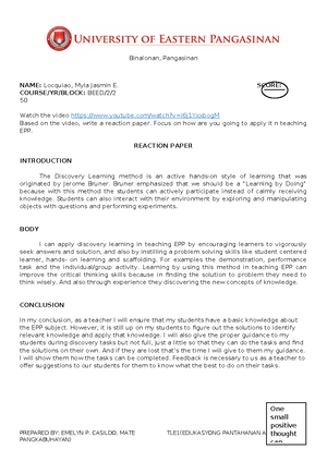 Lesson-Plan-EPP4 Tungkulin sa sarili-Locquiao - BEED - Block 2 ...