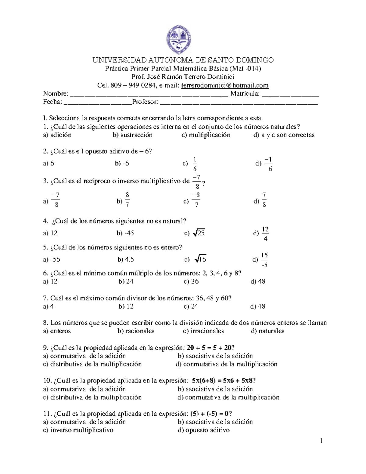 Categ D - Olimpiada Matematica 2024 - Prueba de Centros Educativos - Studocu