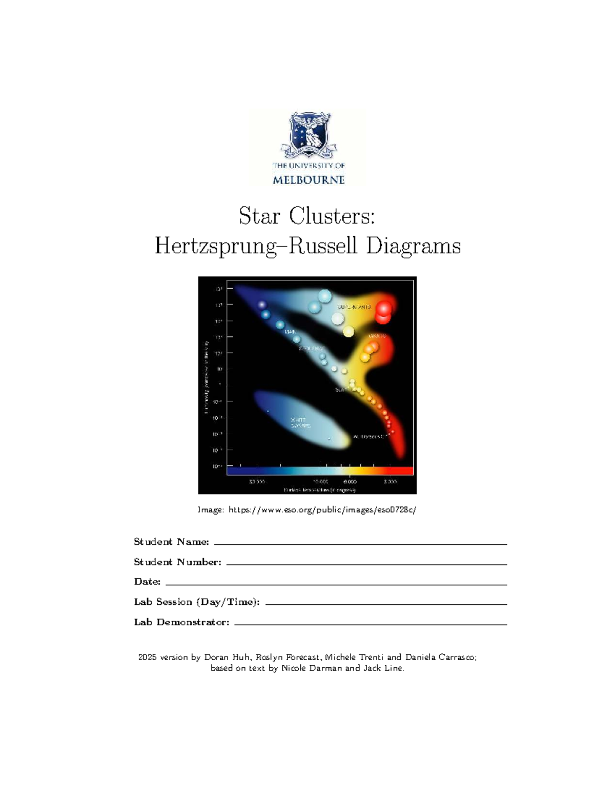 PHYC10008 Lab 5: Analyzing HR Diagrams of Star Clusters (2025) - Studocu