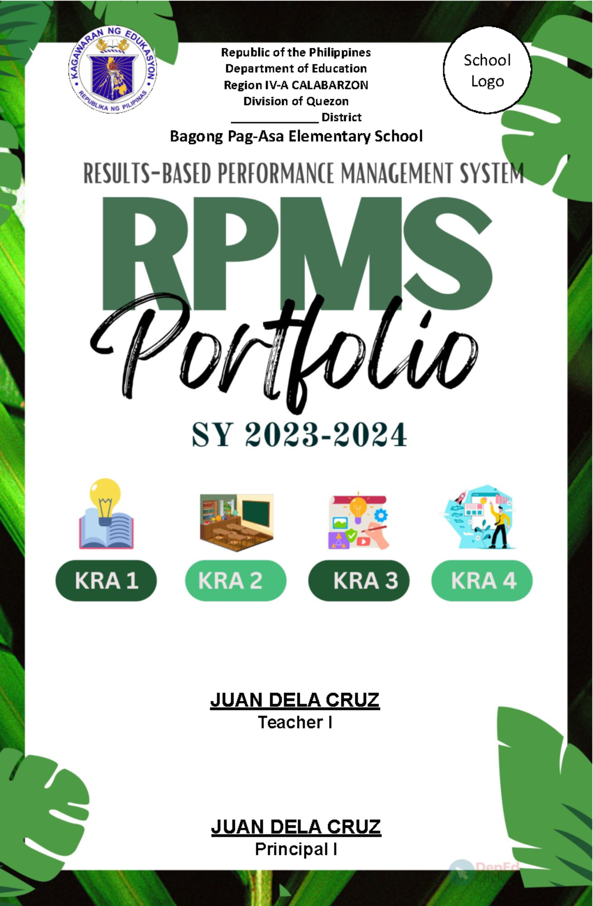 E-RPMS Portfolio: KRA 1 & KRA 2 Content Knowledge & Learning Env. 2023 ...