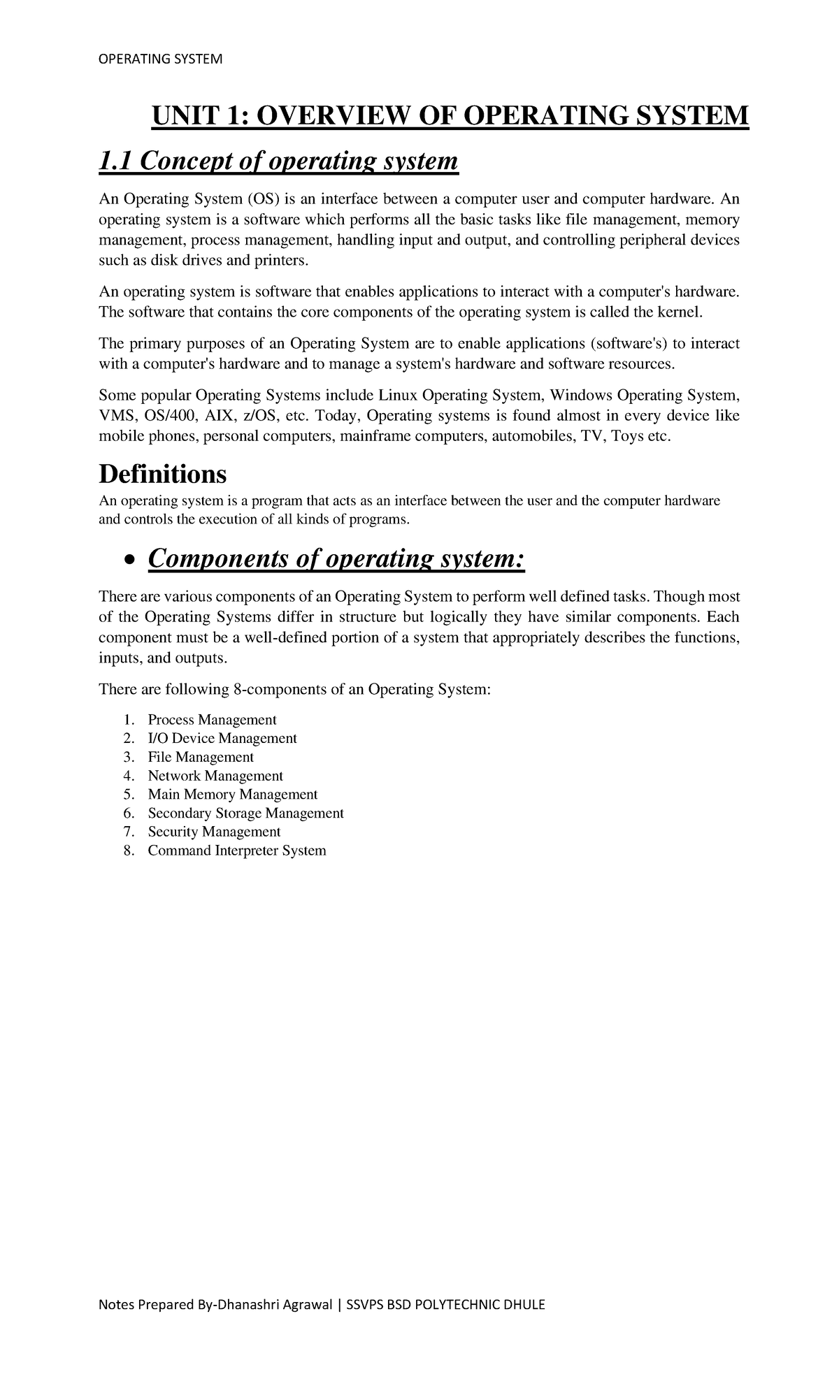 Java in advanced from computer technology in diploma - UNIT 1: OVERVIEW ...