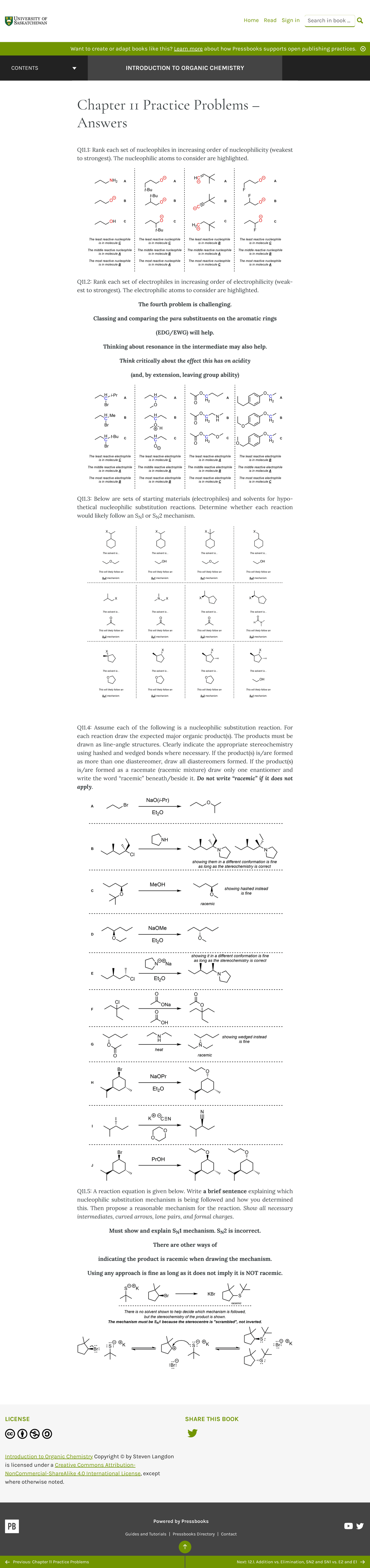 Chapter 11 Practice Problems – Answers – Introduction to Organic ...
