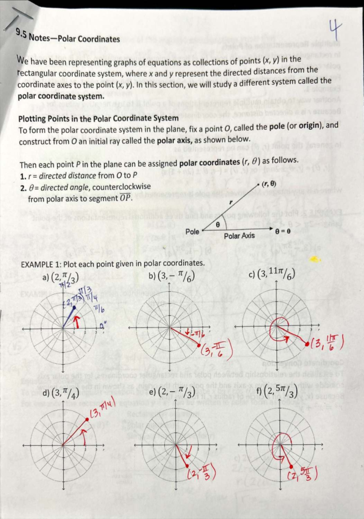 APPC 9.5 Notes: Understanding Polar Coordinates and Conversions - Studocu