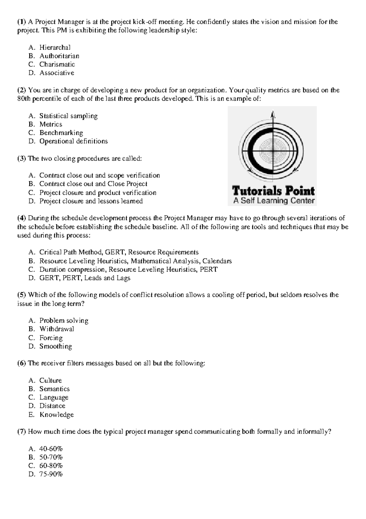 PMP Mock Exam 200 Q A - project management test bank - (1) A Project ...