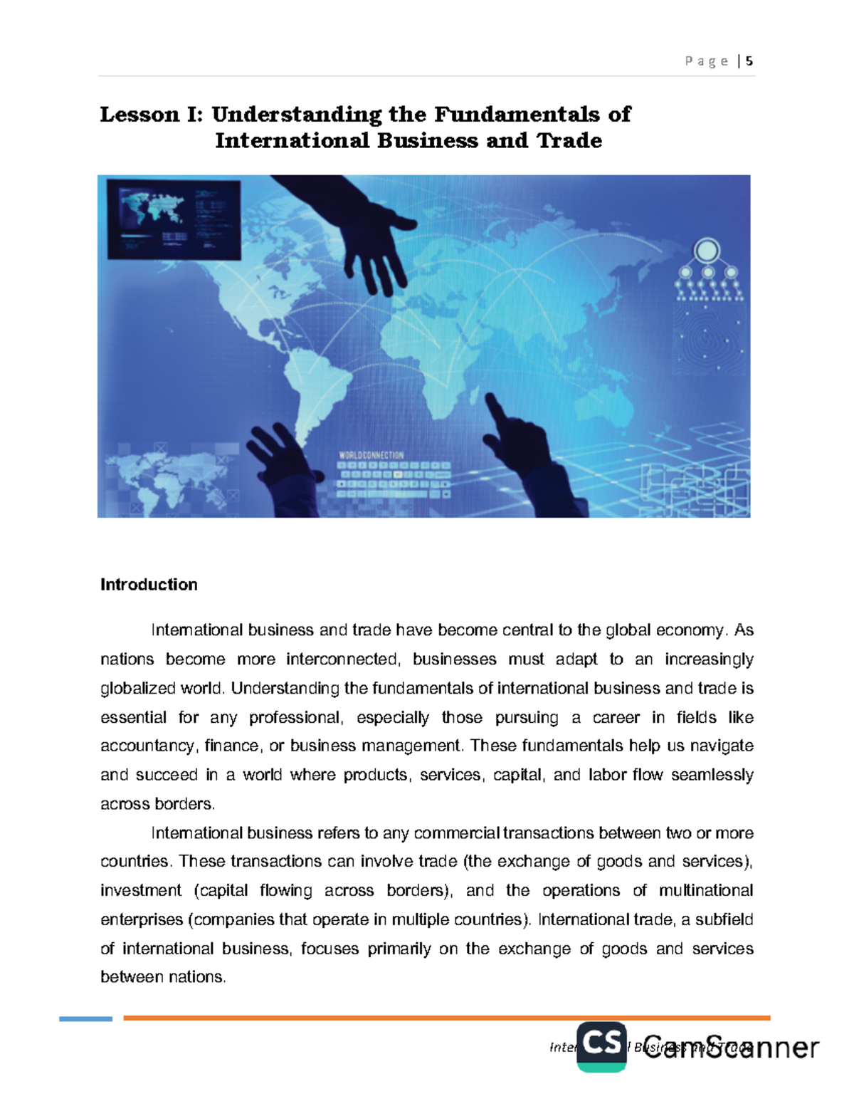 Lesson 1 IBT - Lesson I: Understanding the Fundamentals of ...