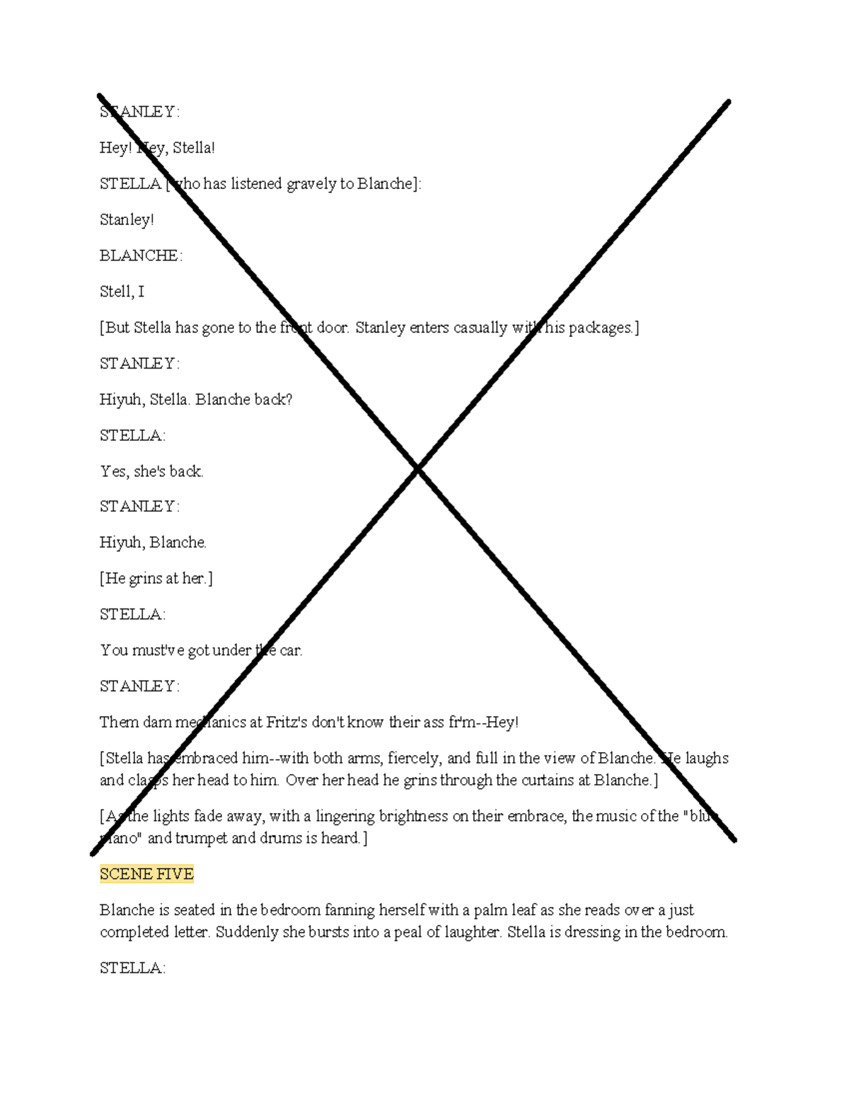 A Streetcar Named Desire (ENG 101): Key Dialogue Excerpts & Analysis ...