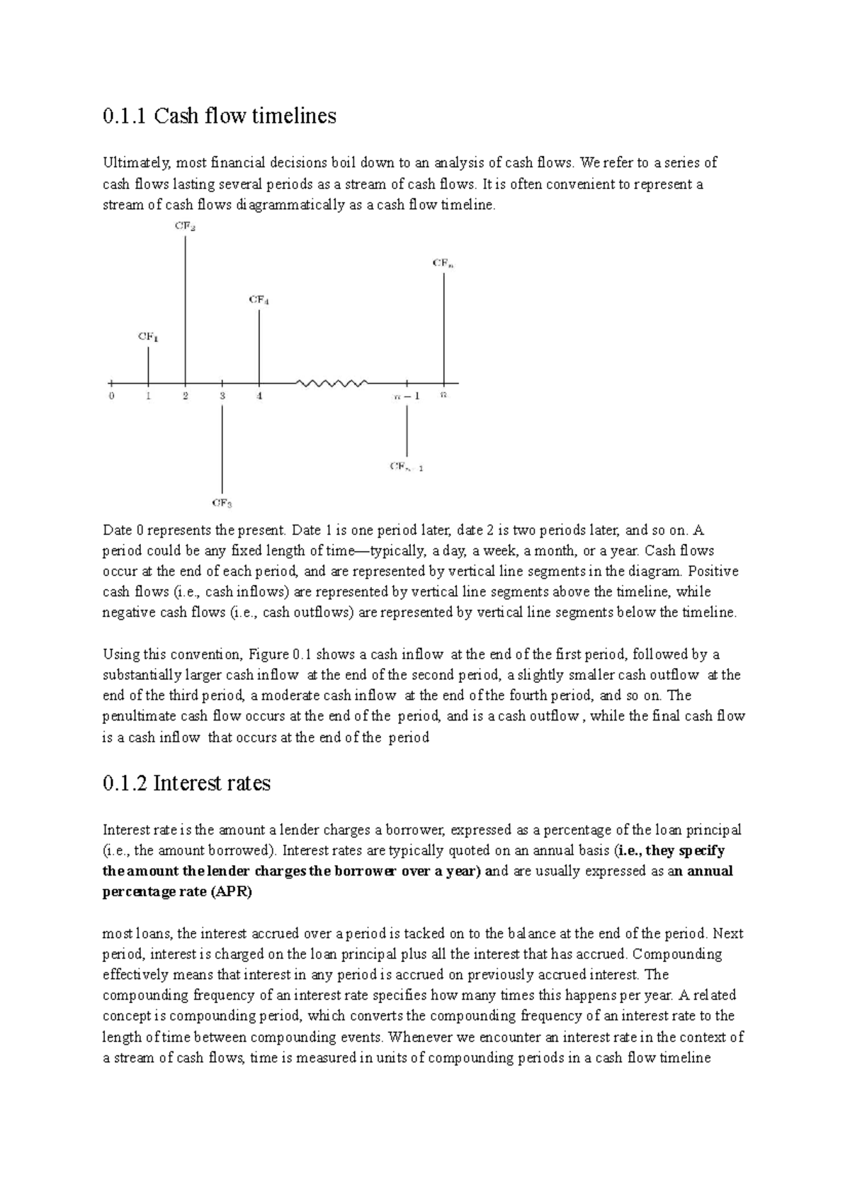 Cash Flow Timelines and Valuation Techniques (Module 0 & 1) - Studocu
