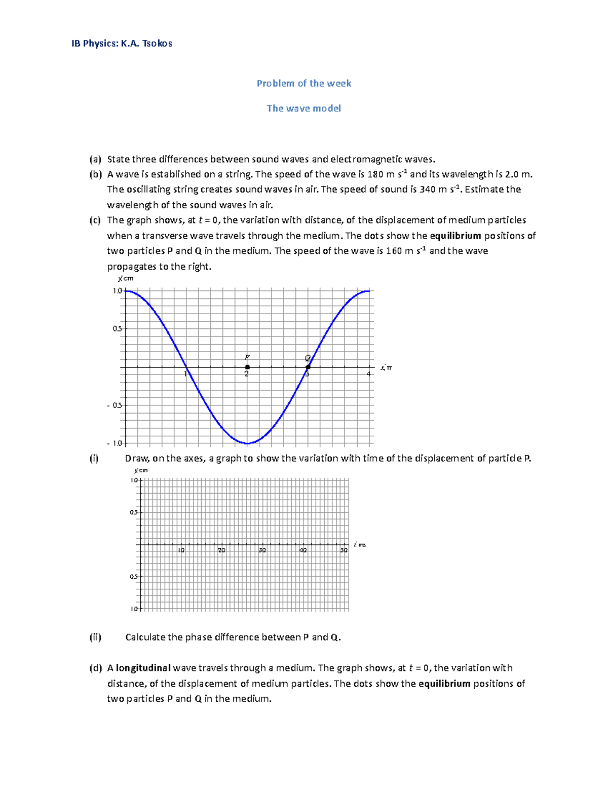 15 The Wave Model: Differences and Calculations in IB Physics - Studocu