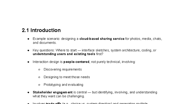 NM3243 Textbook Lecture 2: Introduction to Interaction Design Concepts - Studocu