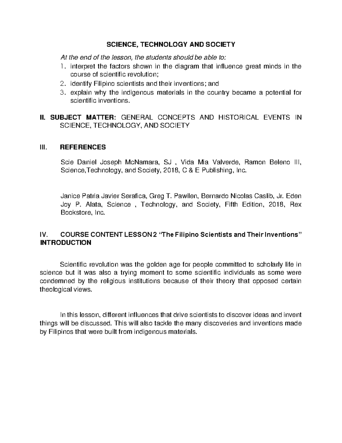 STS Lesson 2: Filipino Scientists and Their Innovations and Inventions ...