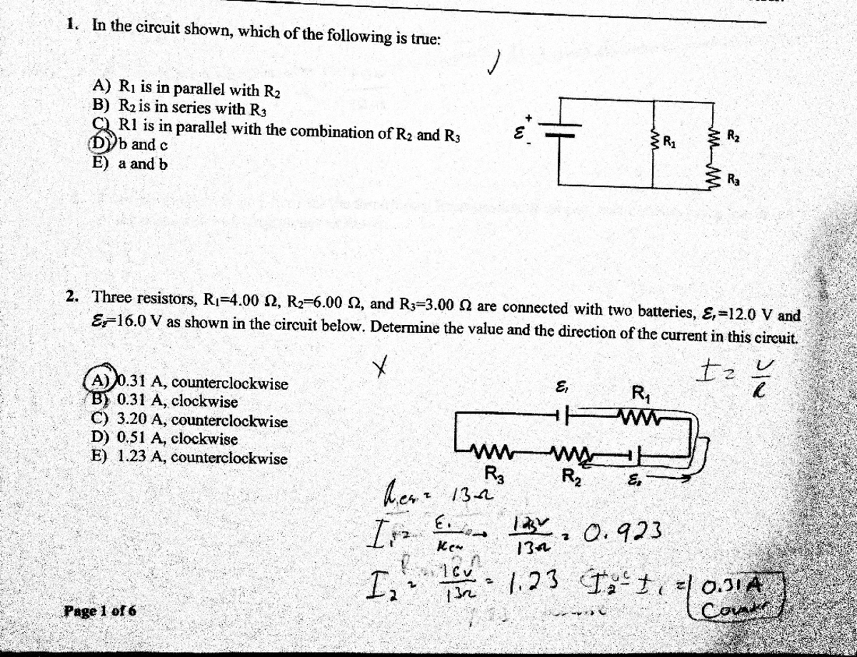 Physics 2 Exam 3 Review Notes - Current and Circuits - Studocu