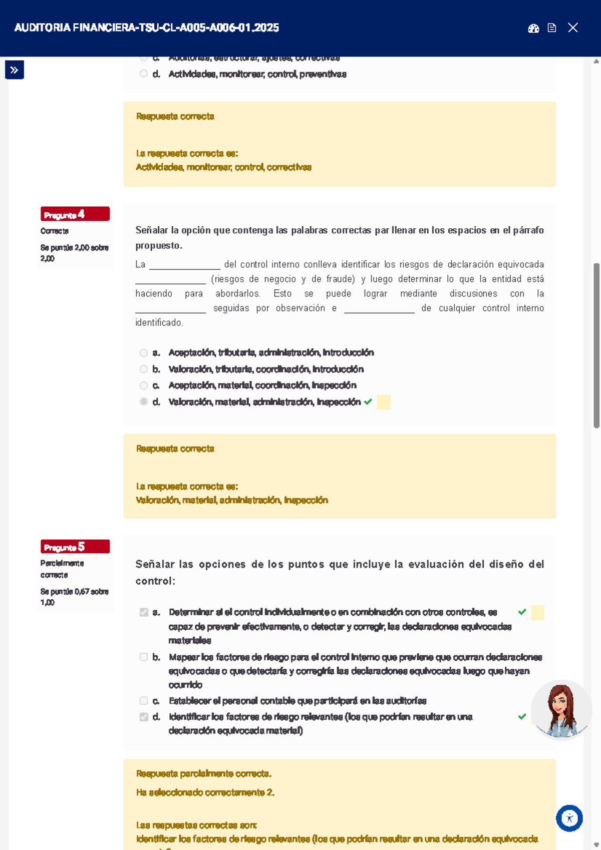 Cuestionario 1: Revisión de Auditorías y Control Interno EVA-ITB 2 ...