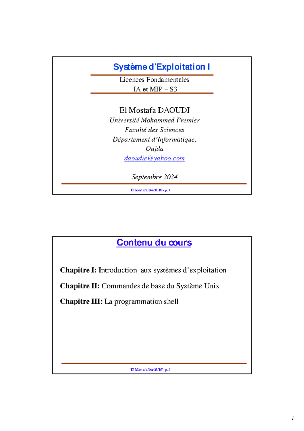 Cours Complet Système d’Exploitation I - UNIX Basics (IA et MIP - S) - Studocu