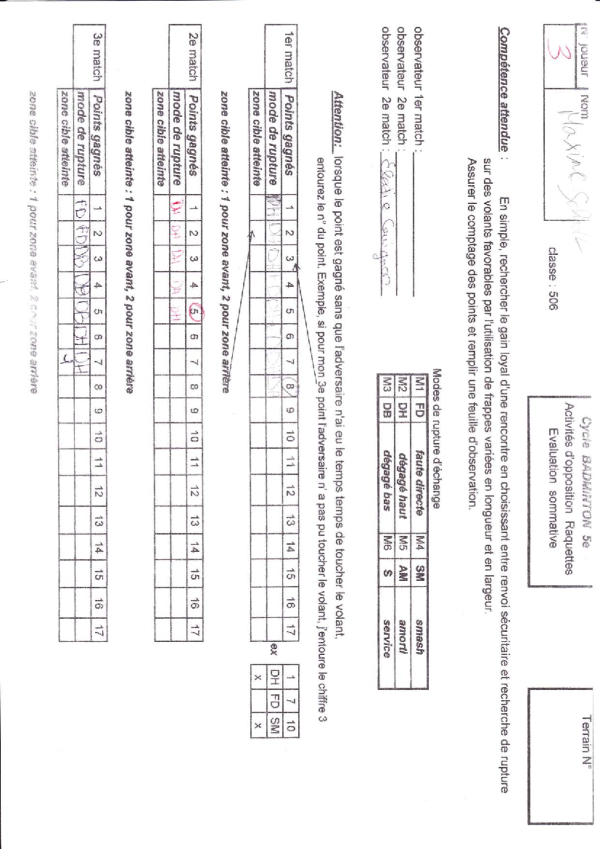 Evaluation Formative: Badminton (PE 101) - Studocu