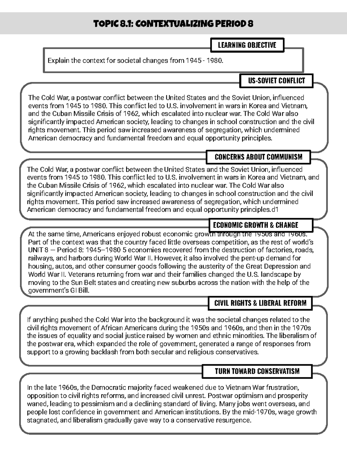 Period 8 Guide Amsco 4th Edition - Part 1 - Explain the context for ...