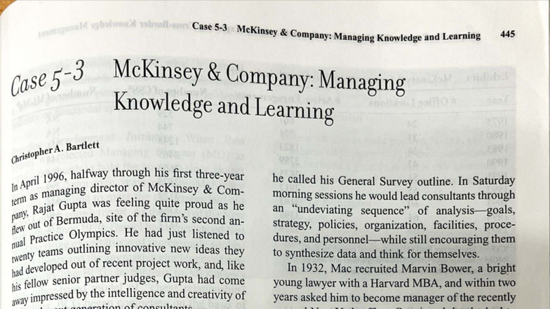 Case Study: McKinsey Company - Managing Knowledge and Learning (445 ...