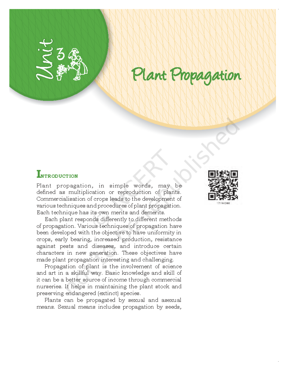 Unit 3: Methods of Plant Propagation in Horticulture (GARDENER CLASS XI ...