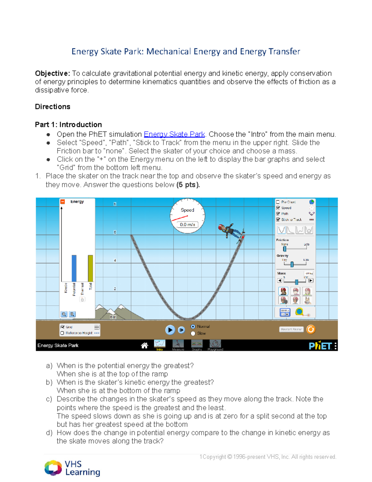 16-06 Energy Skate Park Activity: Understanding Energy Transfer ...