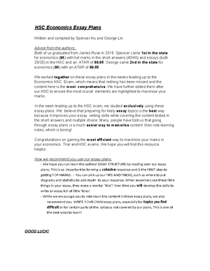 HSC Economics - Grade: 12 - New South Wales Higher School Certificate ...