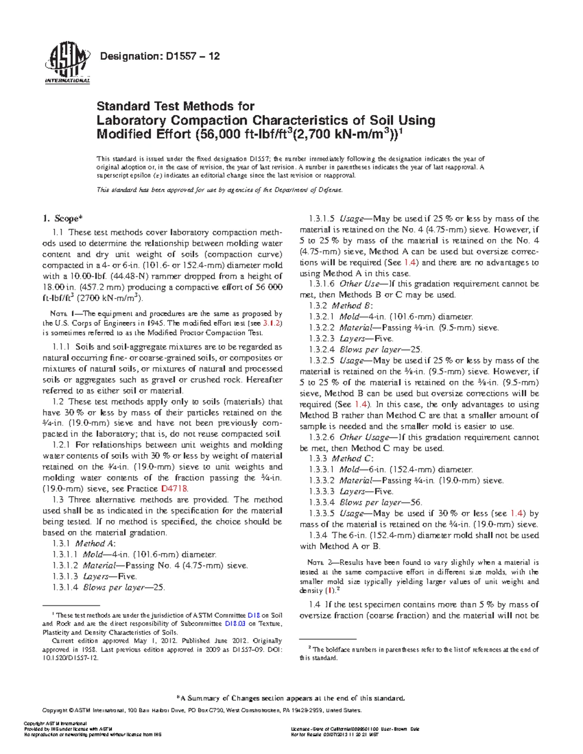 ASTM C136 (2014 ) Standard Test Method for Sieve Analysis of Fine and ...