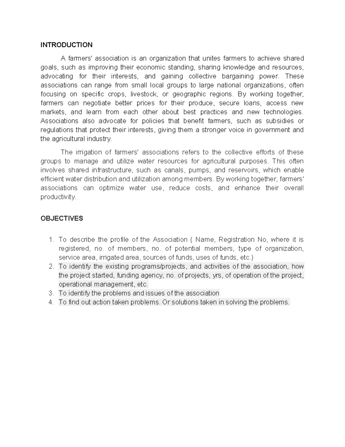 Case Study: San Roque Taytay Irrigators Assoc. (SRTIA) Analysis - Studocu