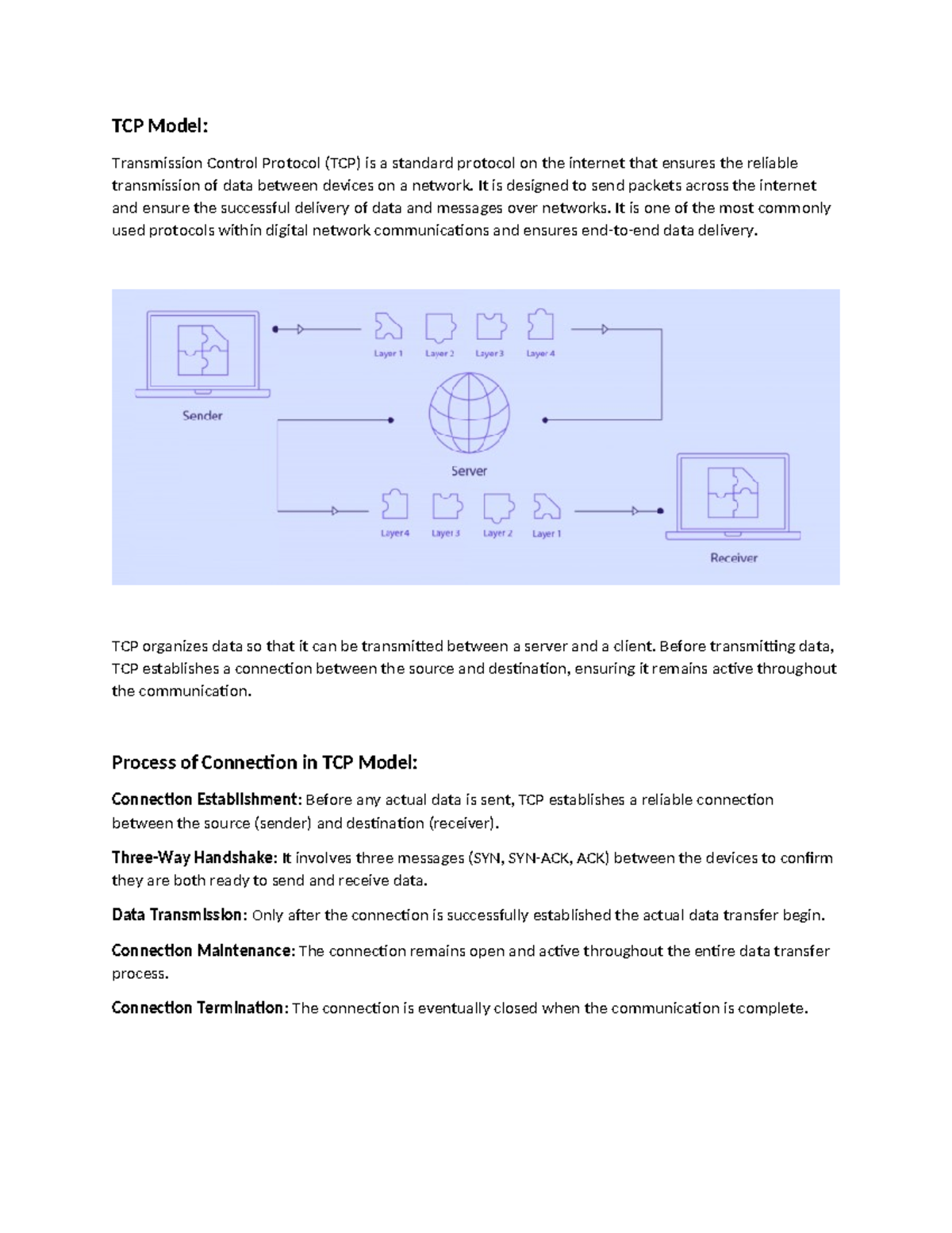TCP Model Overview: Understanding Transmission Control Protocol (TCP) - Studocu