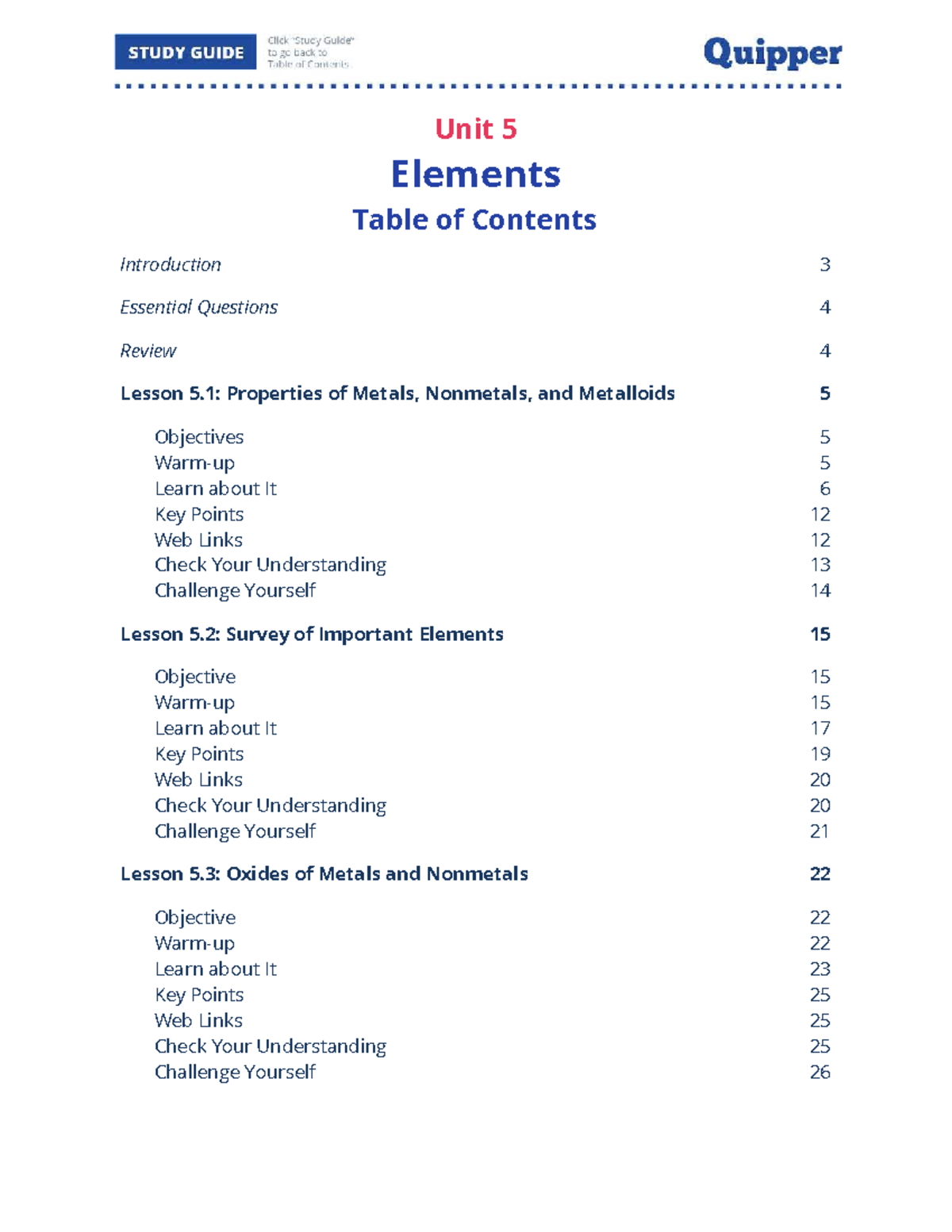 G7U5 - Module: Properties and Classification of Elements - Studocu
