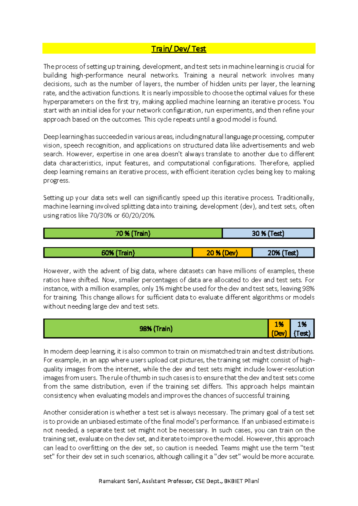 DL Unit-3: Key Concepts of Neural Network Training & Optimization - Studocu