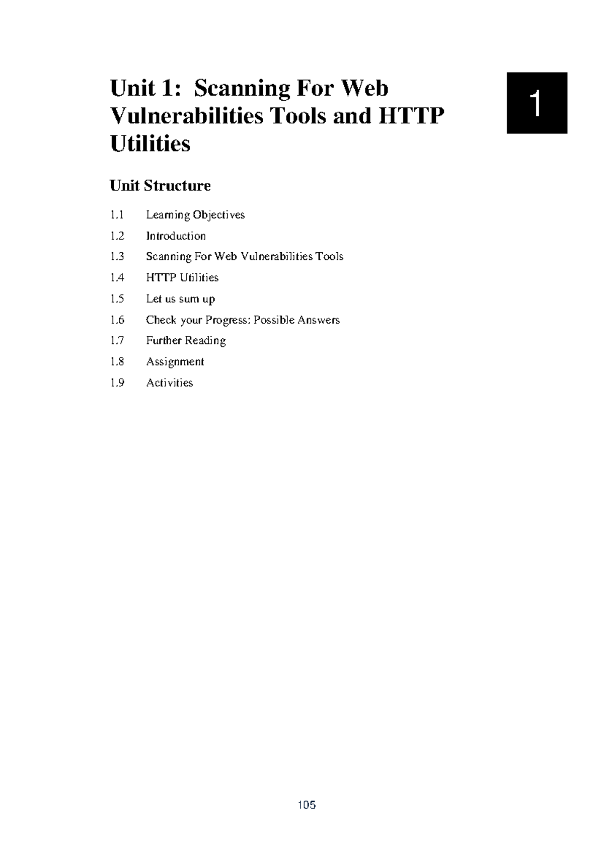Unit 1: Web Vulnerability Scanning Tools & HTTP Utilities - Week 10 ...