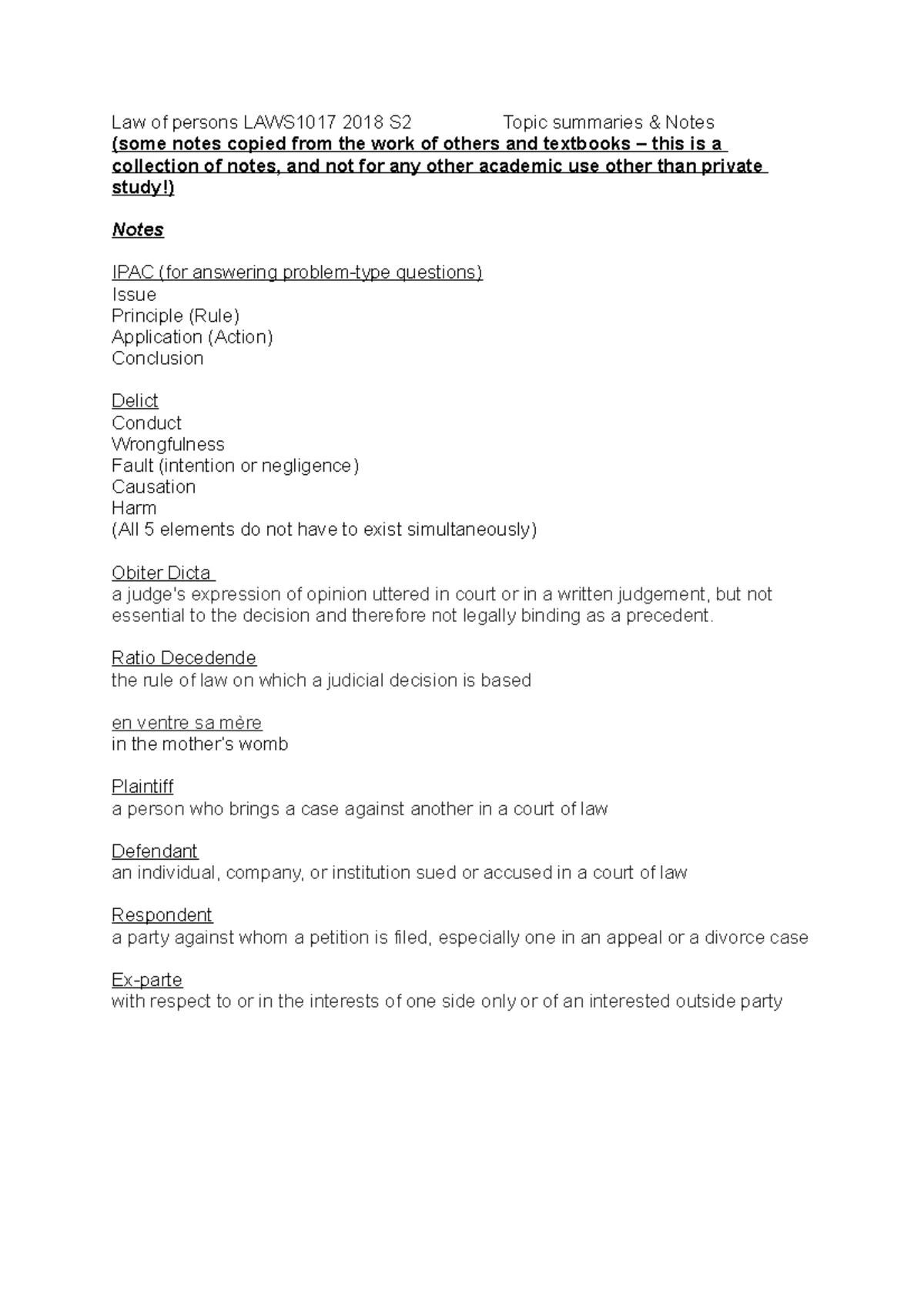 Common Law Domicile Principles: Legal Residence Explained - Studocu