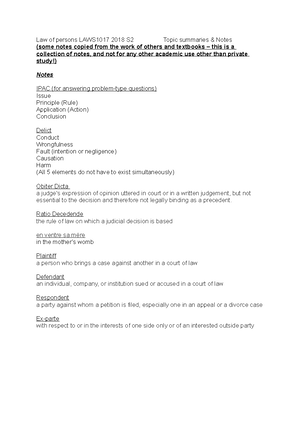 Law of persons textbook 3rd Edition - Edited by A Barratt A Barratt, R ...