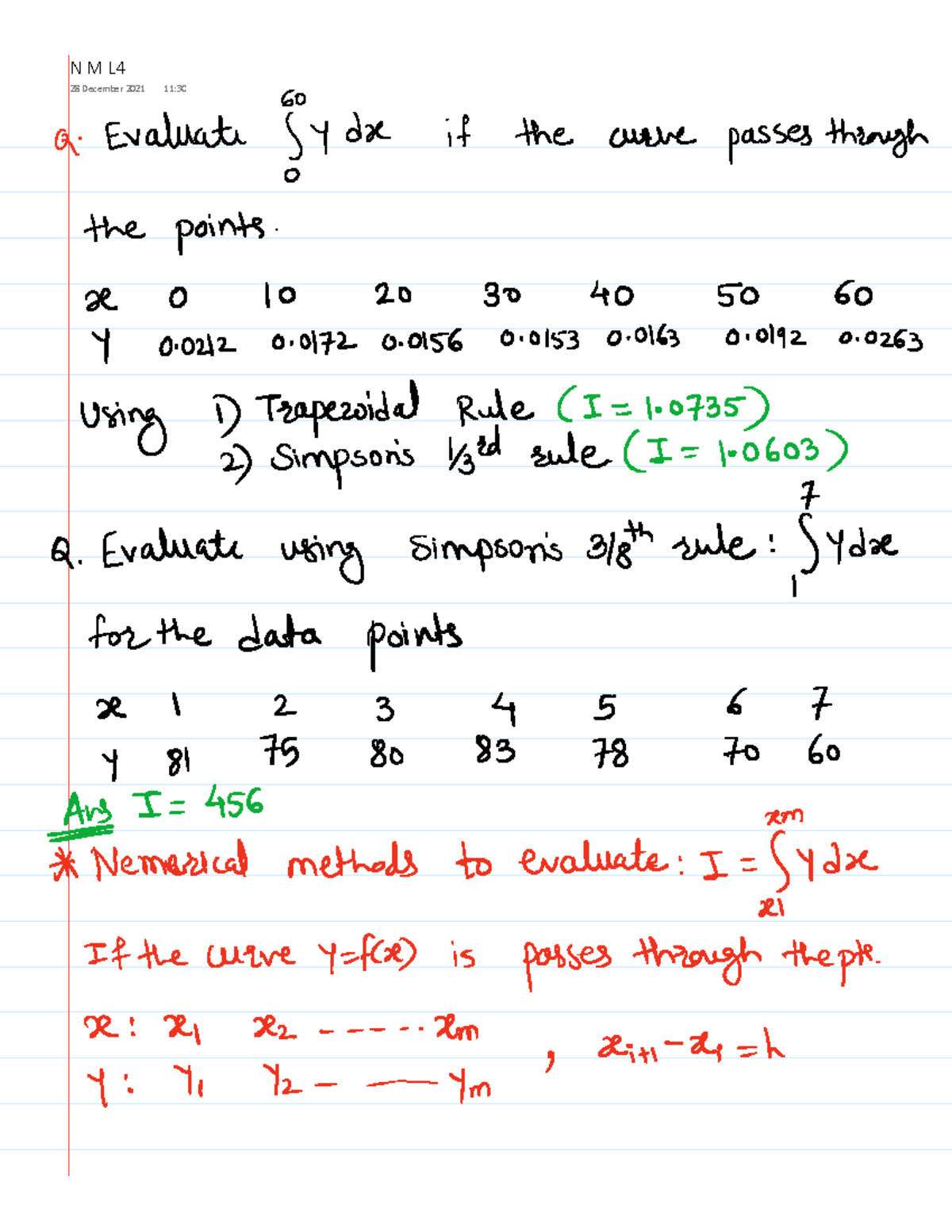 NML4 Final Exam: Numerical Methods for Evaluating Functions - Studocu