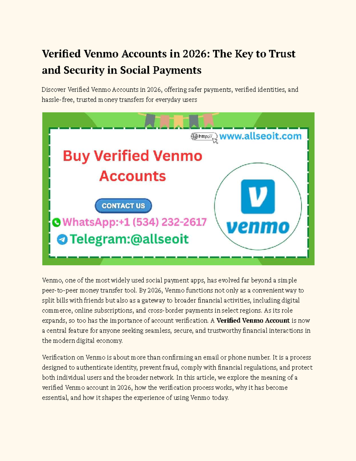 Top 5 Sites for Buying Verified Venmo Accounts in 2026 - Studocu