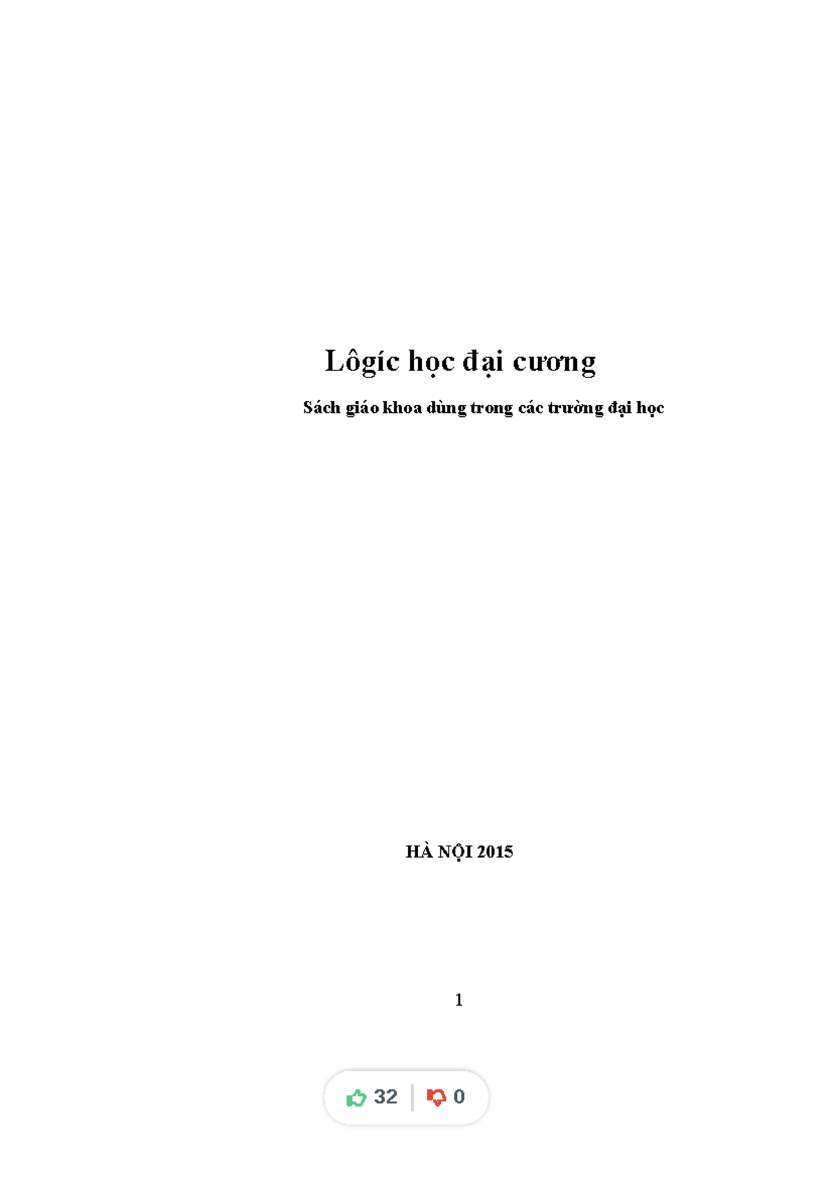 GT- Logic HỌC ĐẠI CƯƠNG - Lôgíc học đại cương Sách giáo khoa dùng trong ...