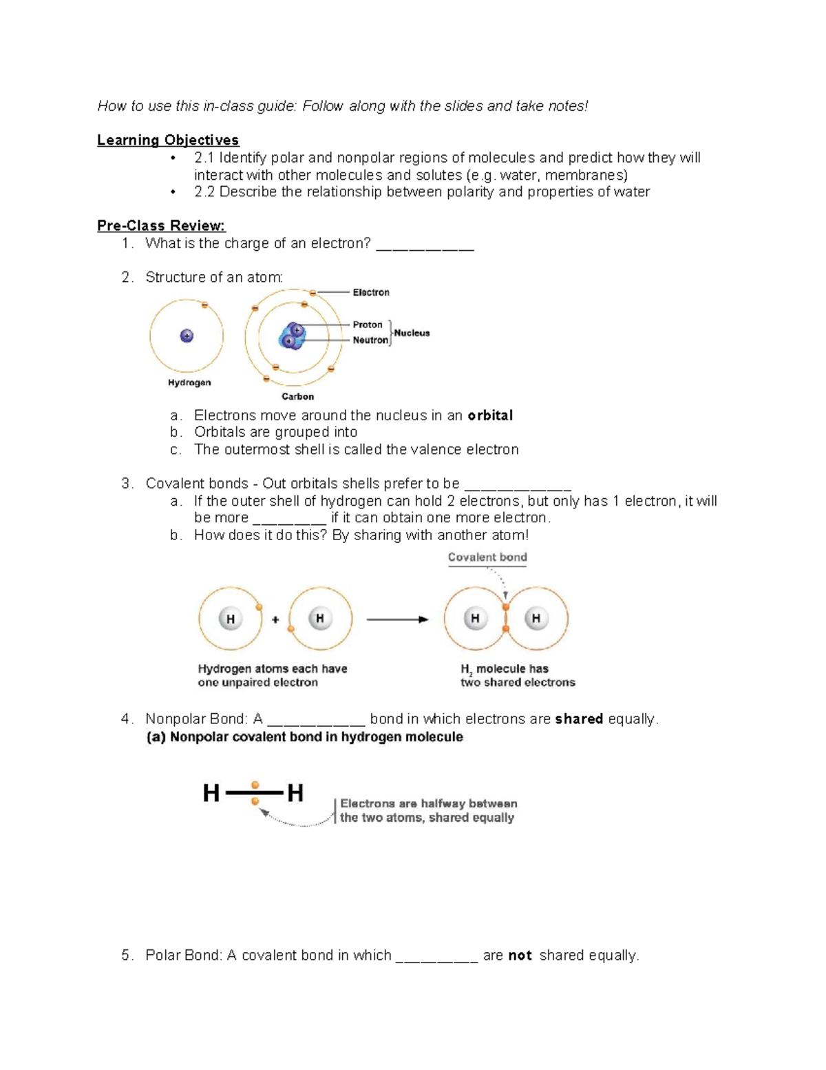 Understanding Molecular Polarity and Hydrogen Bonding Concepts (CHEM ...