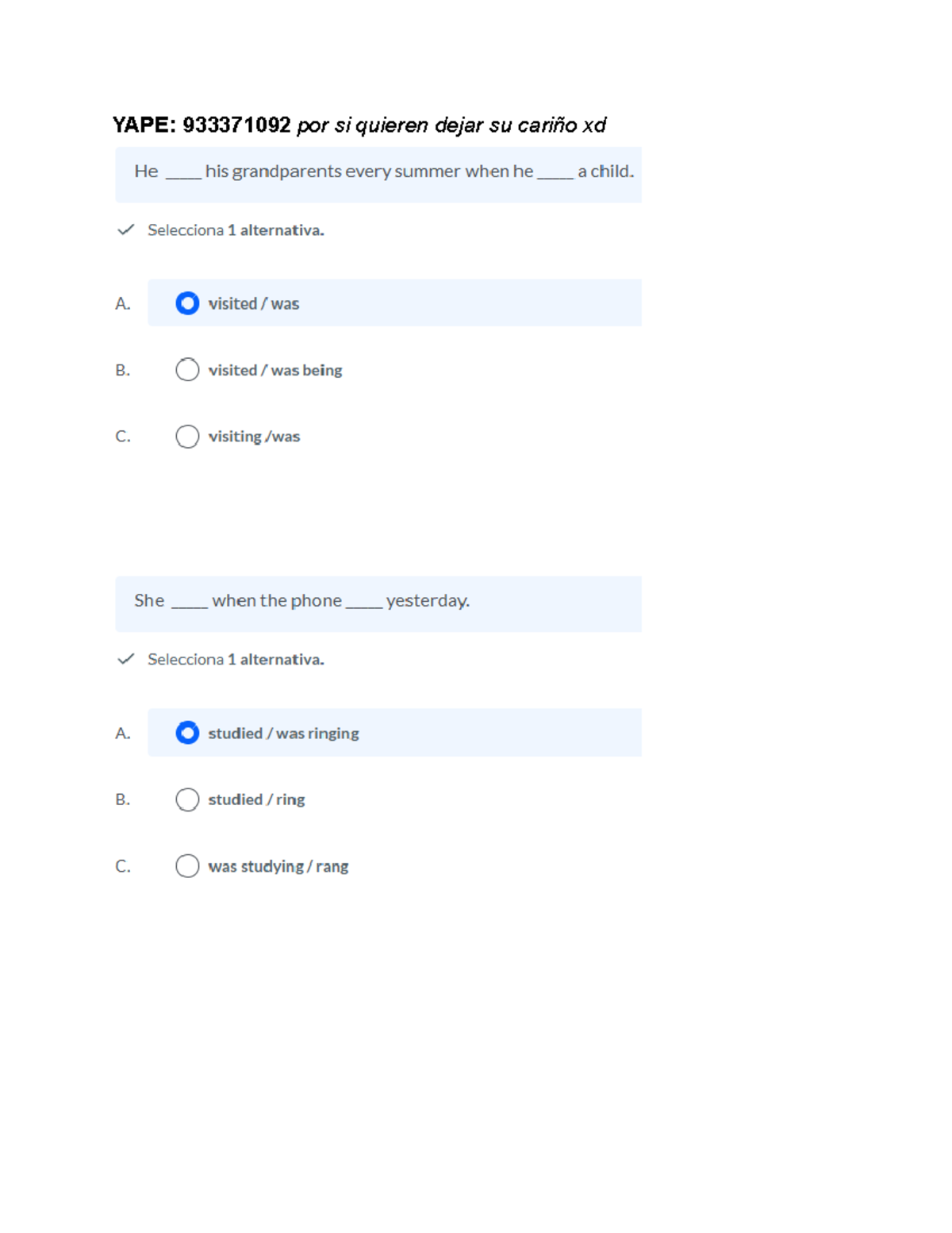 (AC-S03) Week 03 - Pre-Task Quiz - Grammar Practice PC - Studocu