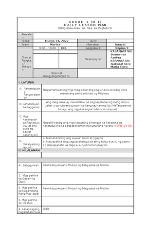 4th Quarter - ESP 8 QUIZ 1 - BASIC EDUCATION PANURUANG TAON: 2022- IKATLONG MARKAHAN – ESP 8 ...