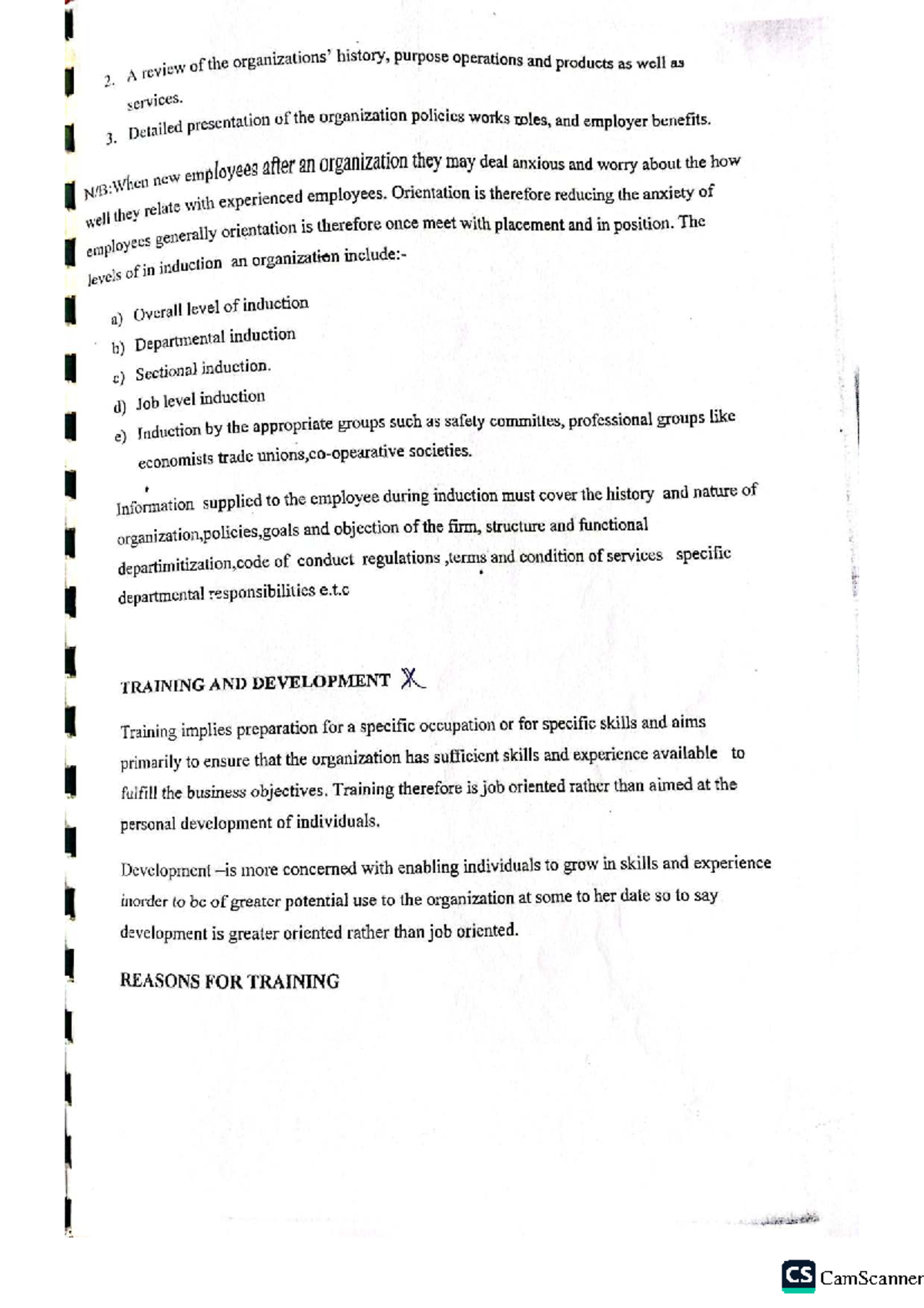 BCOM 360 5 - Induction, Training, and Development Overview - Studocu