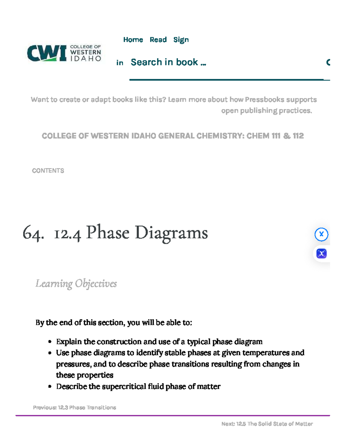 Phase Diagrams and Stability in General Chemistry: CHEM 111 & 112 - Studocu