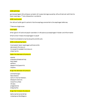 Concept map for GERD - 12/ 12 GERD Signs & symptoms Vary from person to ...