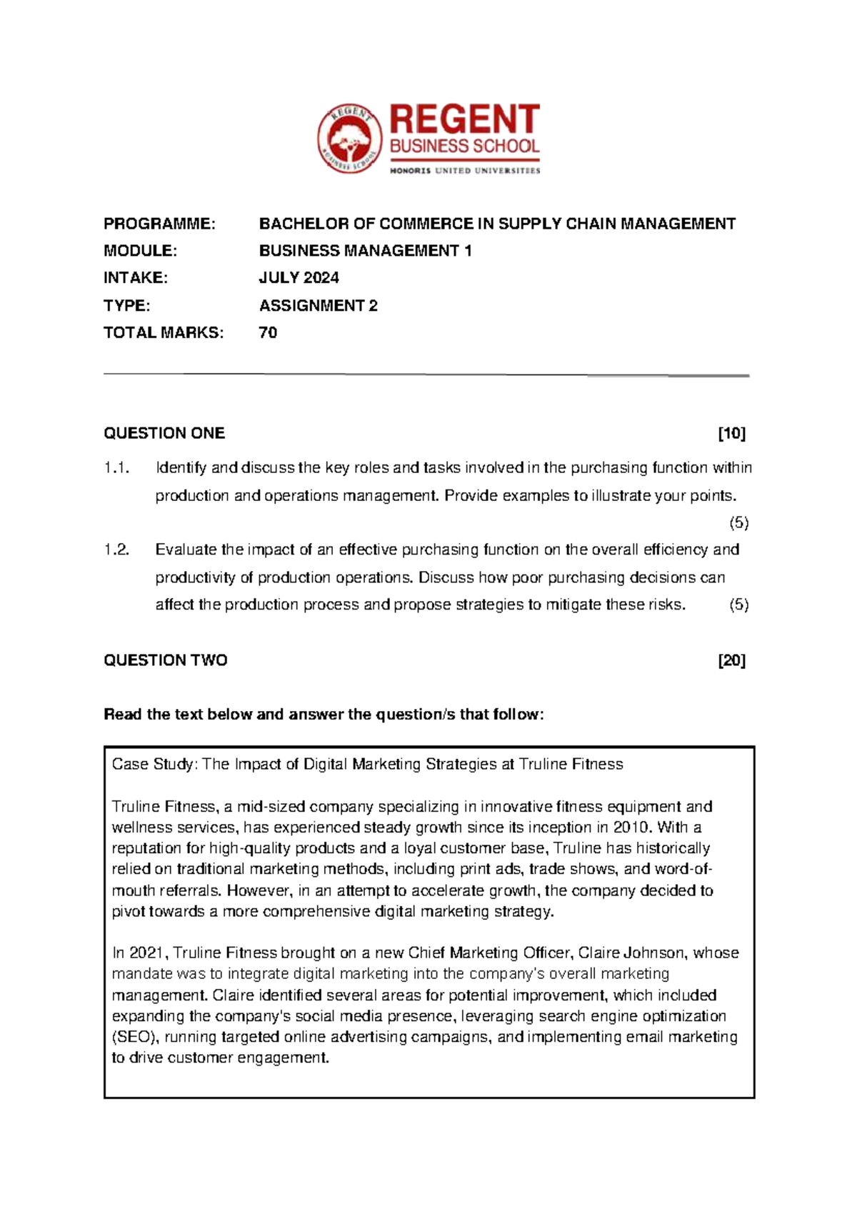 BComSC Business Management 1 Assignment 2: Key Insights & Strategies ...