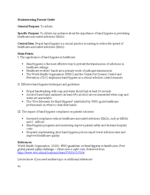 Full Sentence Outline Example REV - Informative Speech Outline Learner ...