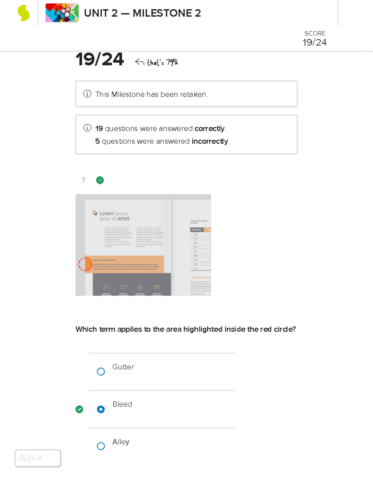 1 Sophia Welcome - Milestone 2 - 1 19/24 that's 79% This Milestone has ...