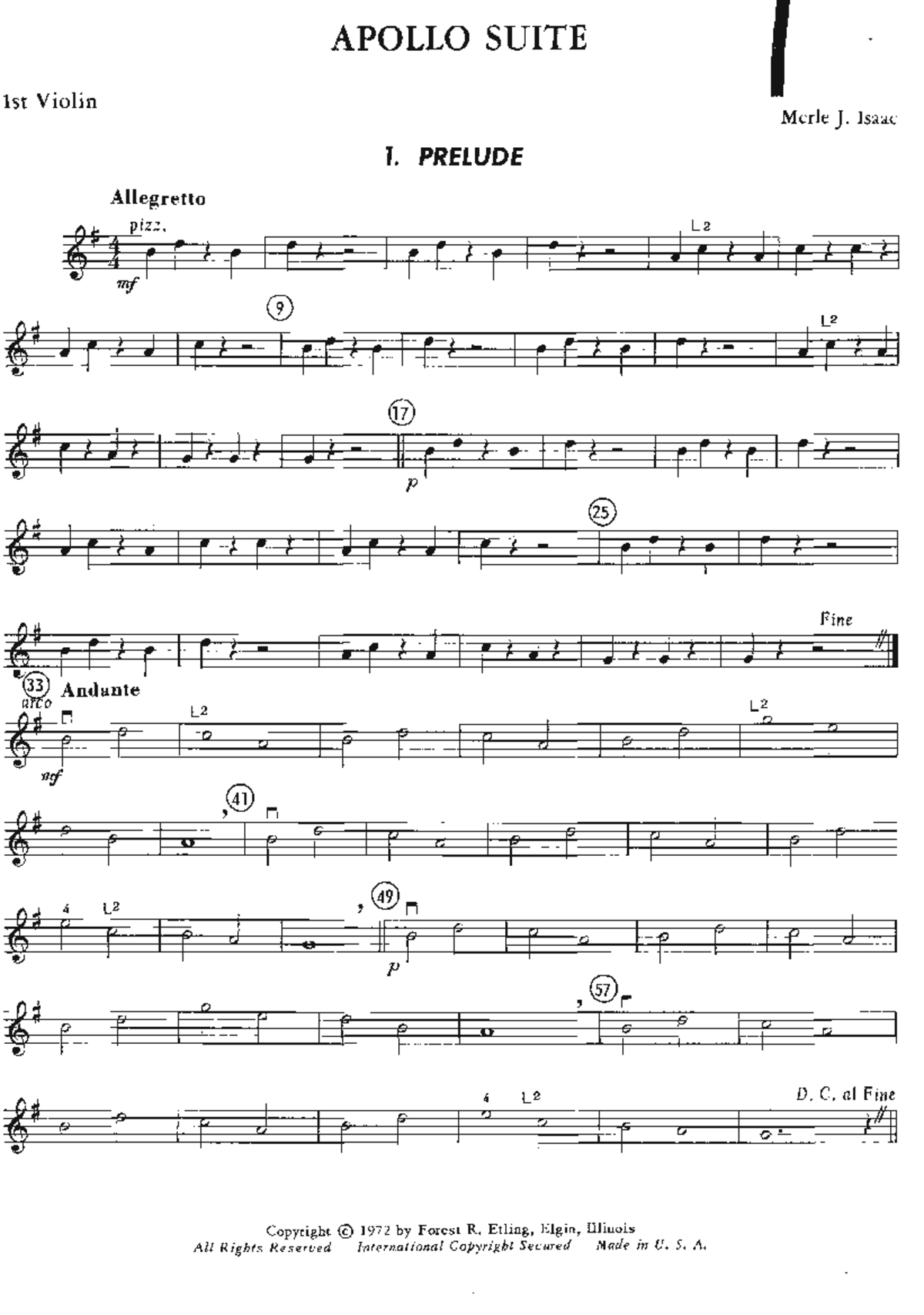 APOLLO SUITE - Orchestral Music for 1st, 2nd, 3rd Violins & Cello - Studocu